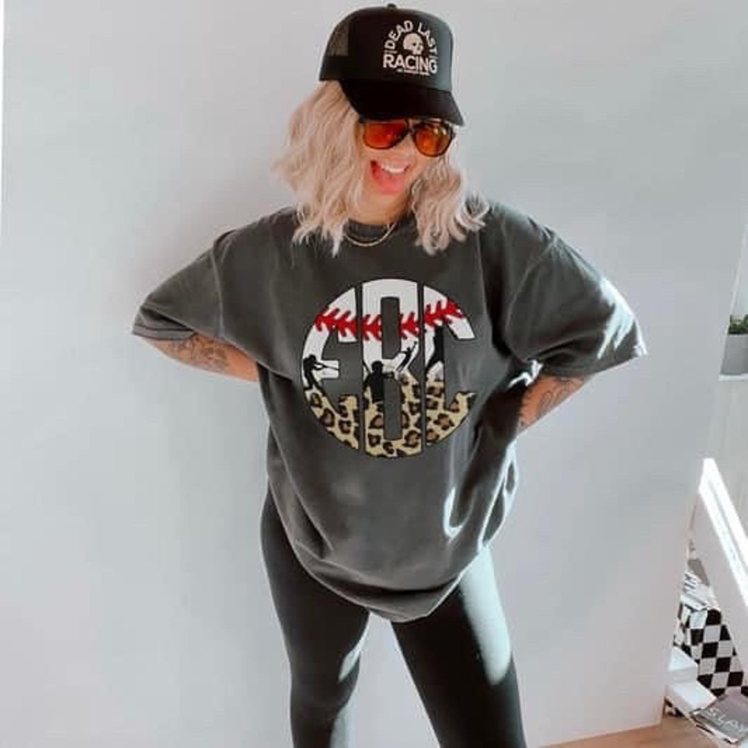Baseball Cheetah Comfort Color Monogram Graphic Tee - Etsy