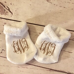 Personalized Monogrammed Baby Socks/ Customized Baby Socks/newborn ...