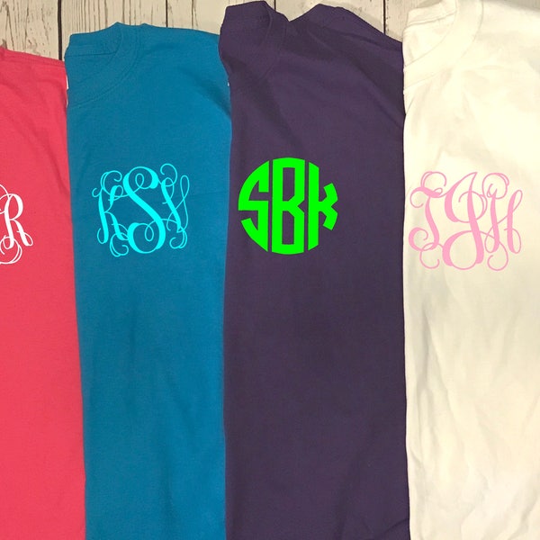 Monogram Tee - Etsy