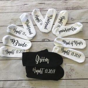 Bride Groom Socks/ Bridesmaid Socks/ Wedding Gift Socks/ Weddin Socks/ Personalized Gift From ...