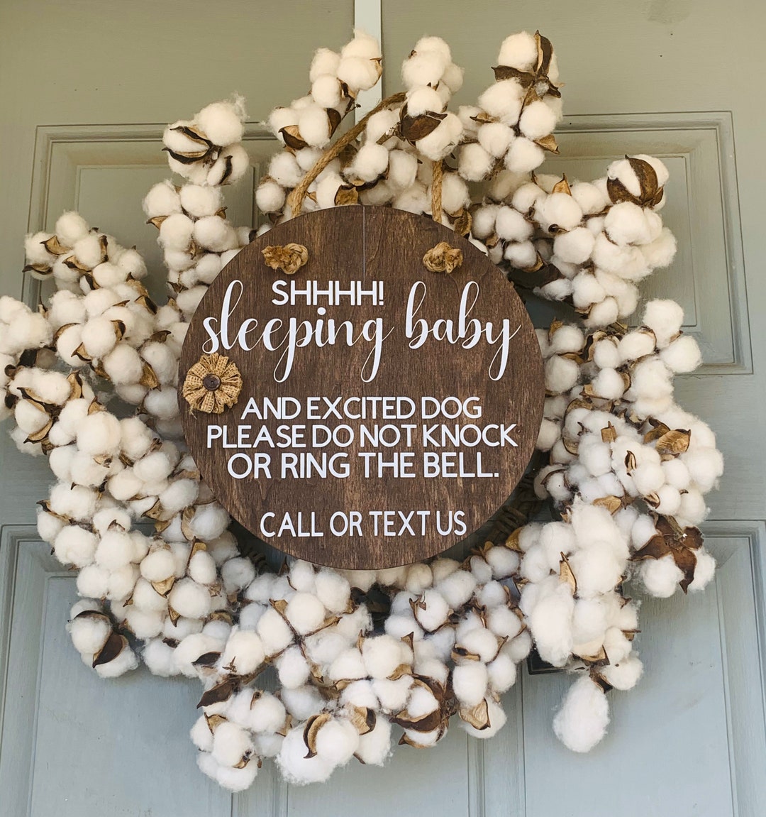 Shhhh Sleeping Baby and Excited Dog Please Do Not Knock or Ring the ...