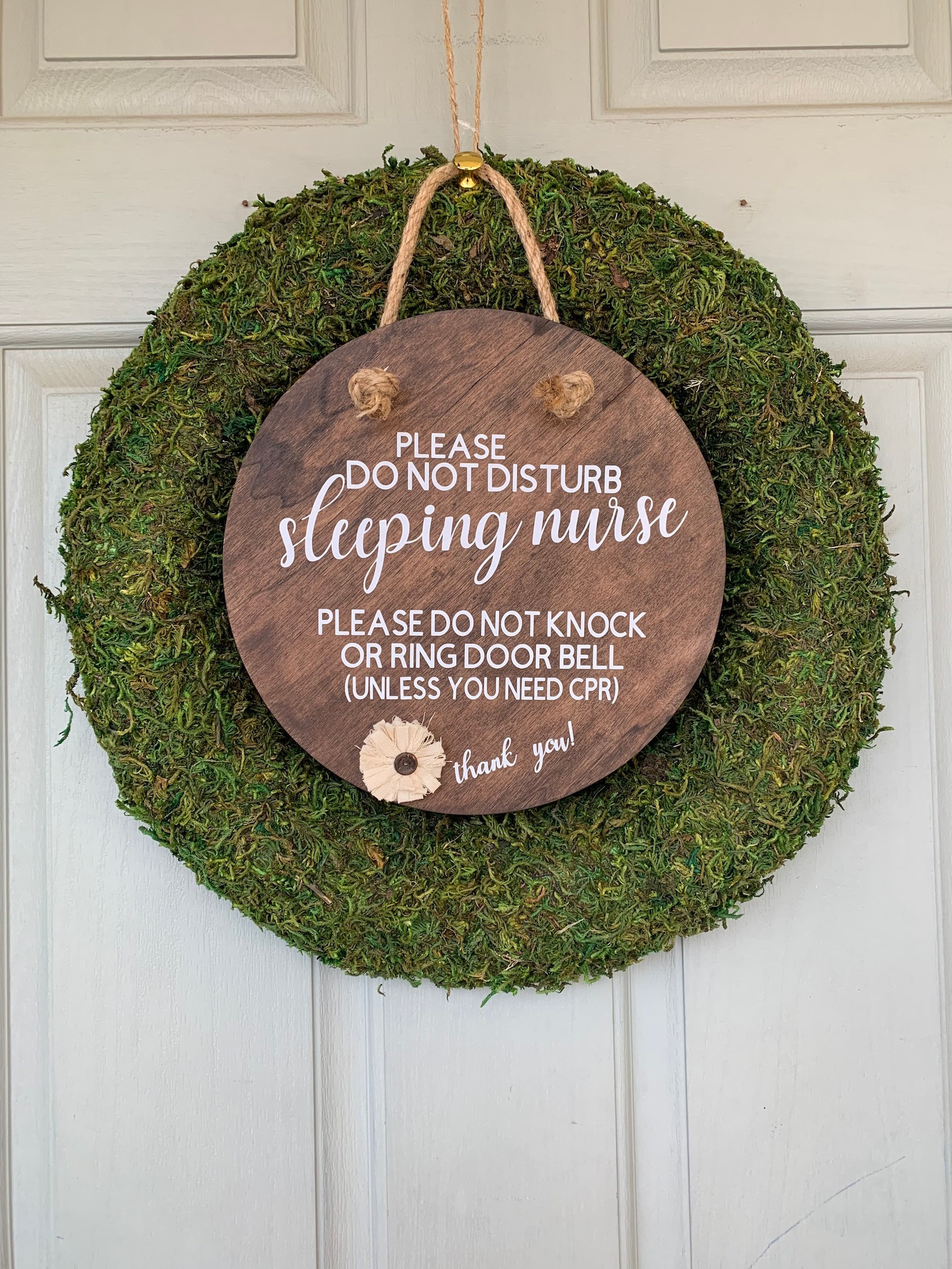 Please Do Not Disturb Sleeping Nurse Door Sign Please Do Not Know or ...