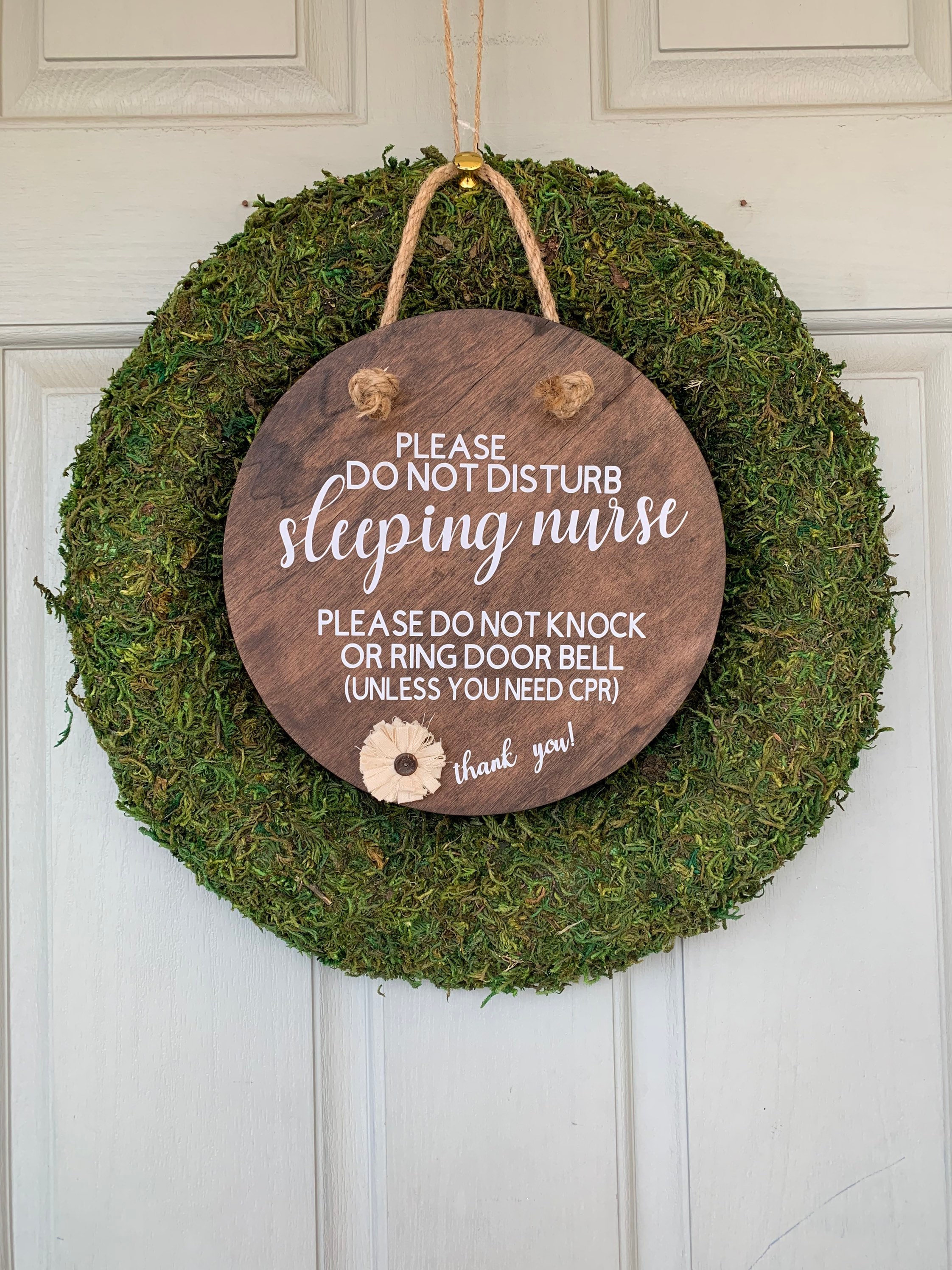 Please Do Not Disturb Sleeping Nurse Door Sign Please Do Not Know or ...