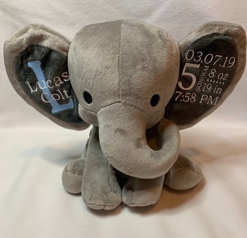 Elephant Birth Stat/ Baby Gift/ Keepsake/ New Mother Gift/ - Etsy