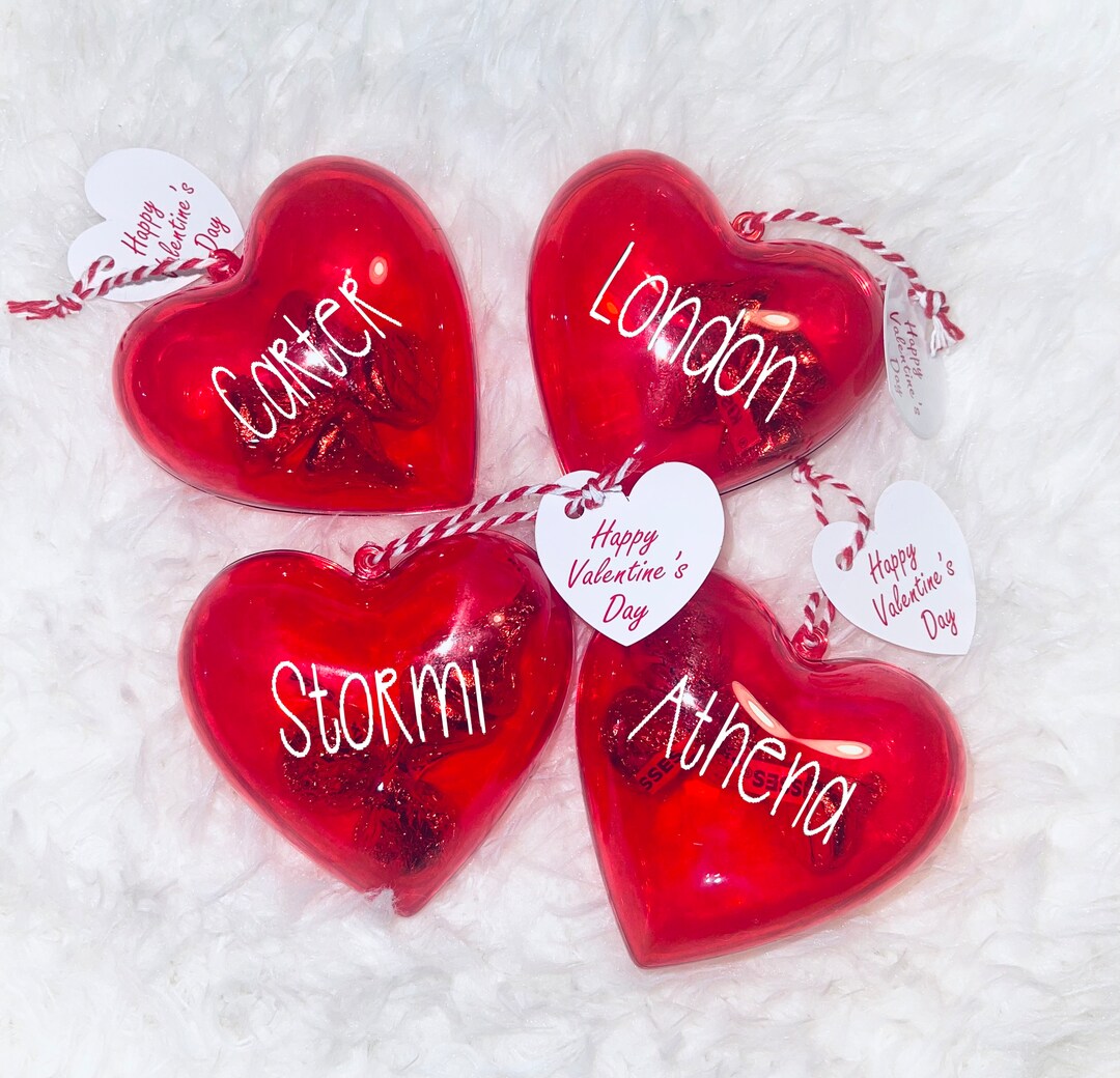 Personalized Fillable Heart, Kids Valentines Gifts, Kids Class ...