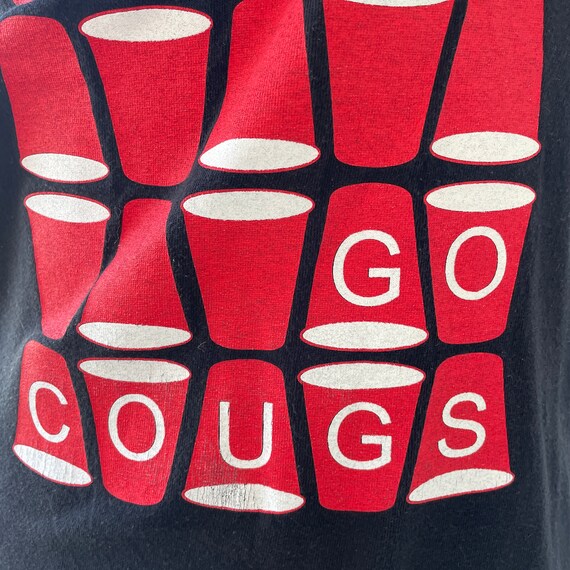 Go Cougs! Red Solo Cup Graphic Black Tank Top Vintage… - Gem