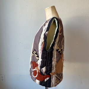 Handmade Quilted Cat Patchwork Vest With Southwestern Print Vintage ...