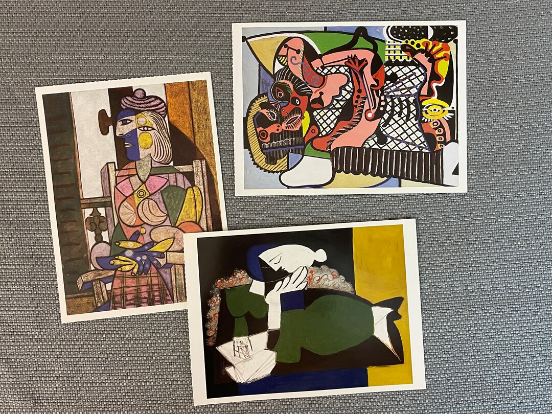 Pablo Picasso Modern Art Paintings POSTCARDS Blank Lot of 3 Vintage ...