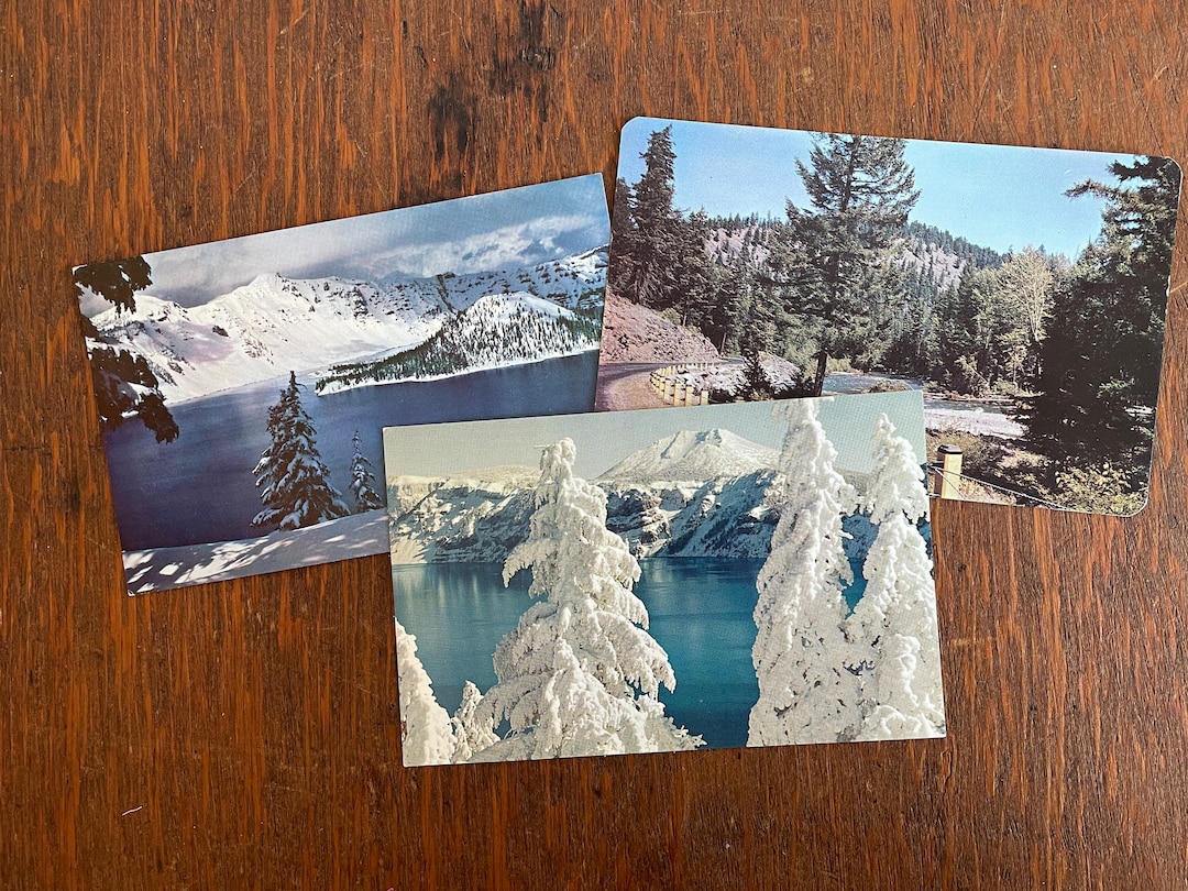 Vintage Scenic Postcards Crater Lake, Naches Pass LOT OF 3 1950s ...