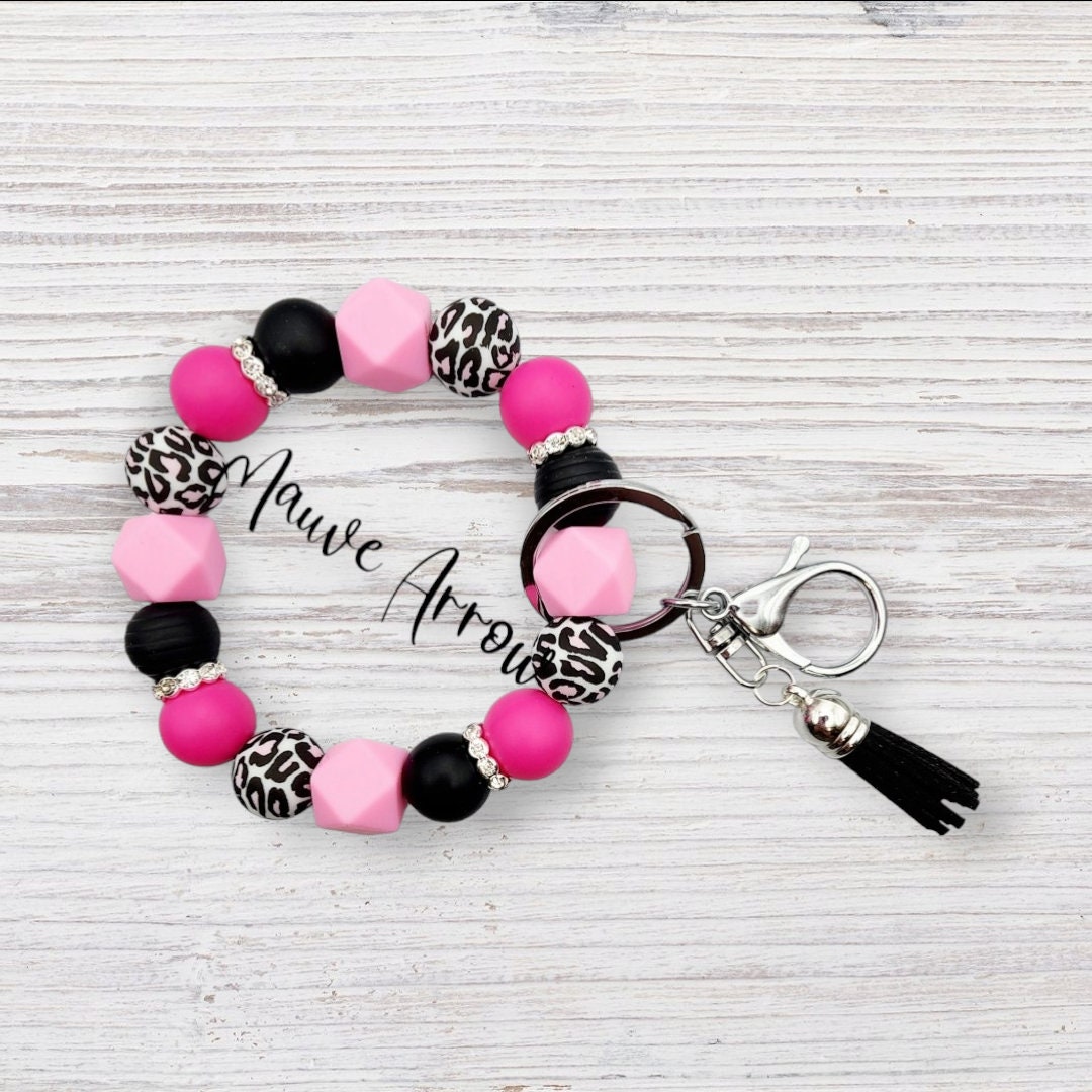 Sassy Girl Wristlet Keychain, Custom Keychain for Women, Stretchy ...