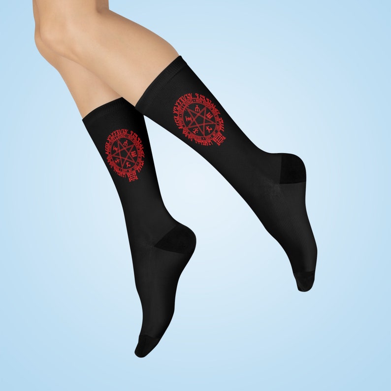 Pentagram Socks Gothic Feet Warmers Socken Meias - Etsy