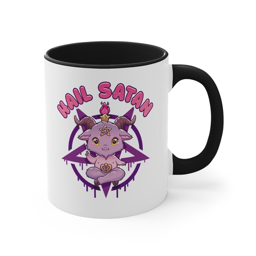 BABY BAPHOMET Mug Cute Hail Satan Yami Kawaii Pastel Goth Aesthetic ...