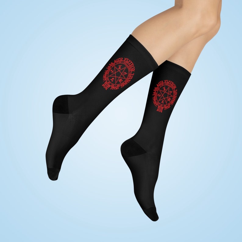 Pentagram Socks Gothic Feet Warmers Socken Meias - Etsy