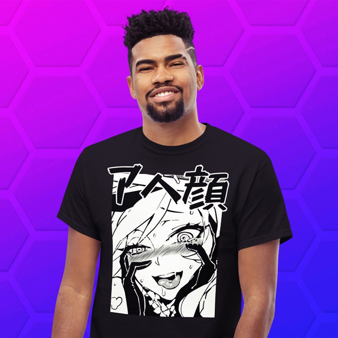 Ahegao Tshirt Doujin Manga Aesthetic Ecchi Waifu Weeb Etsy