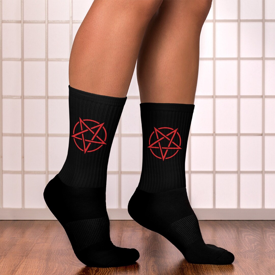 PENTAGRAM Socks Goth Aesthetic Feet Warmers Satanic Gothic Witch ...