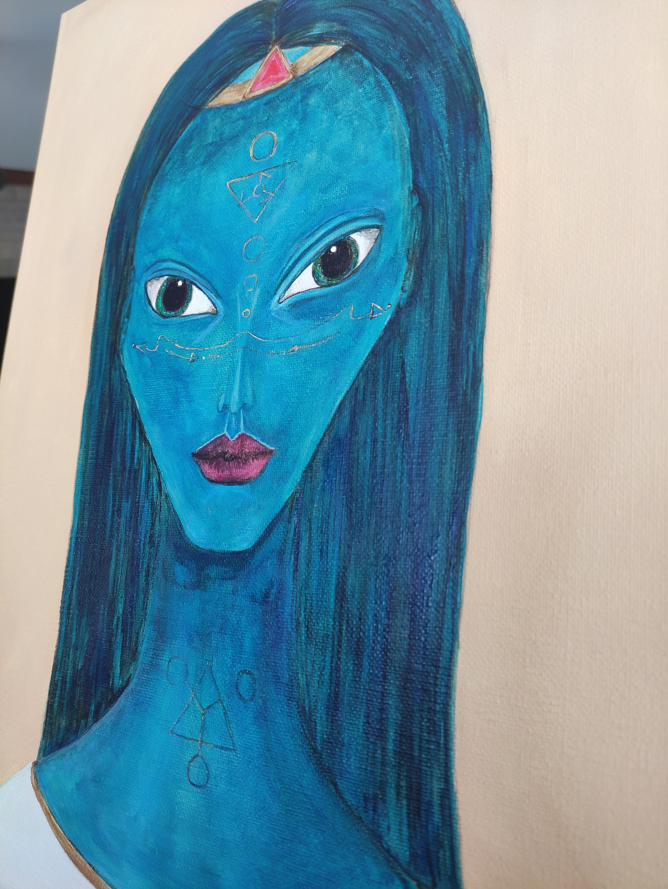 Lady Alien Original Acrylic Painting Signed by Artist - Etsy