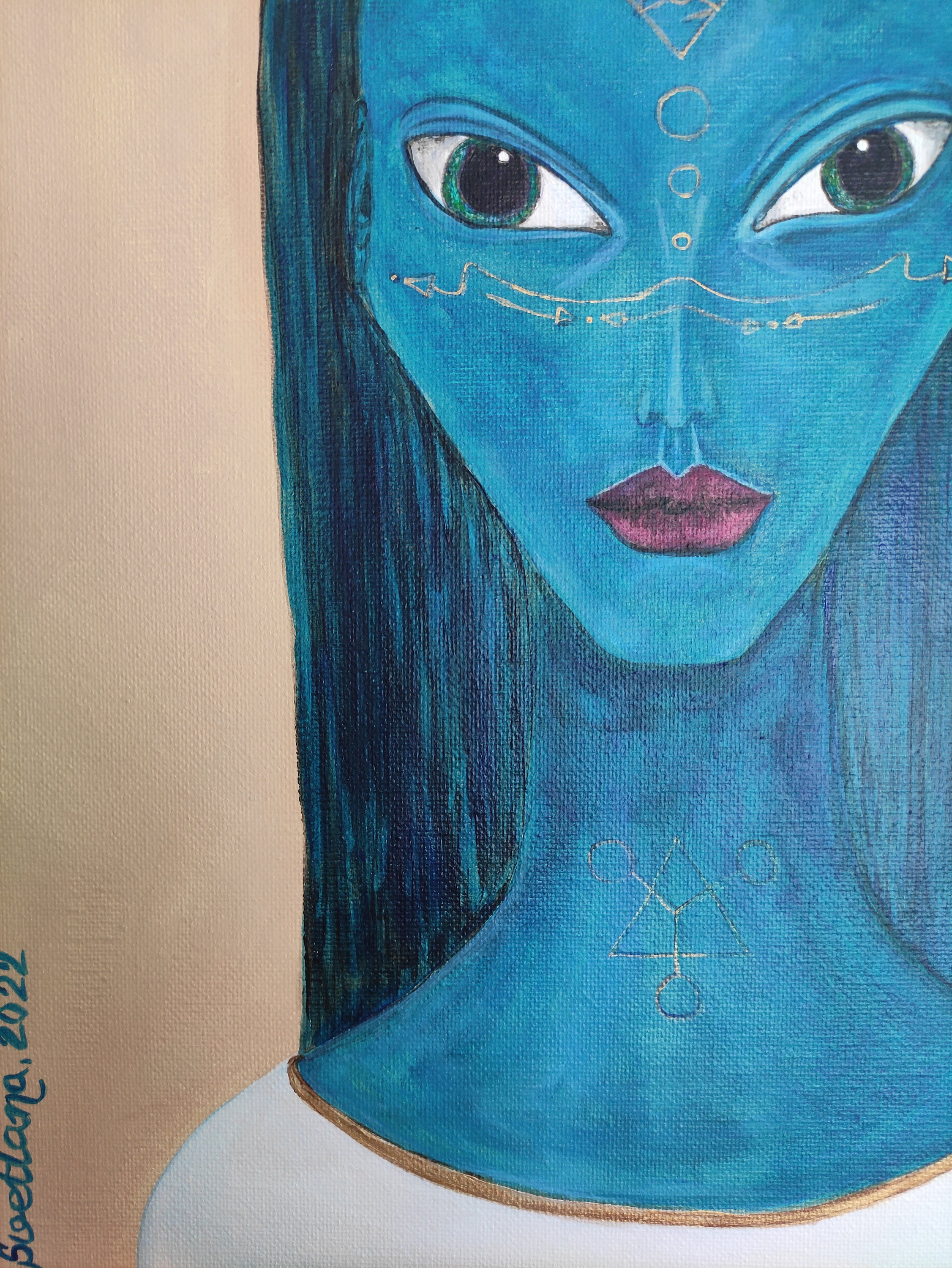 Lady Alien Original Acrylic Painting Signed by Artist - Etsy