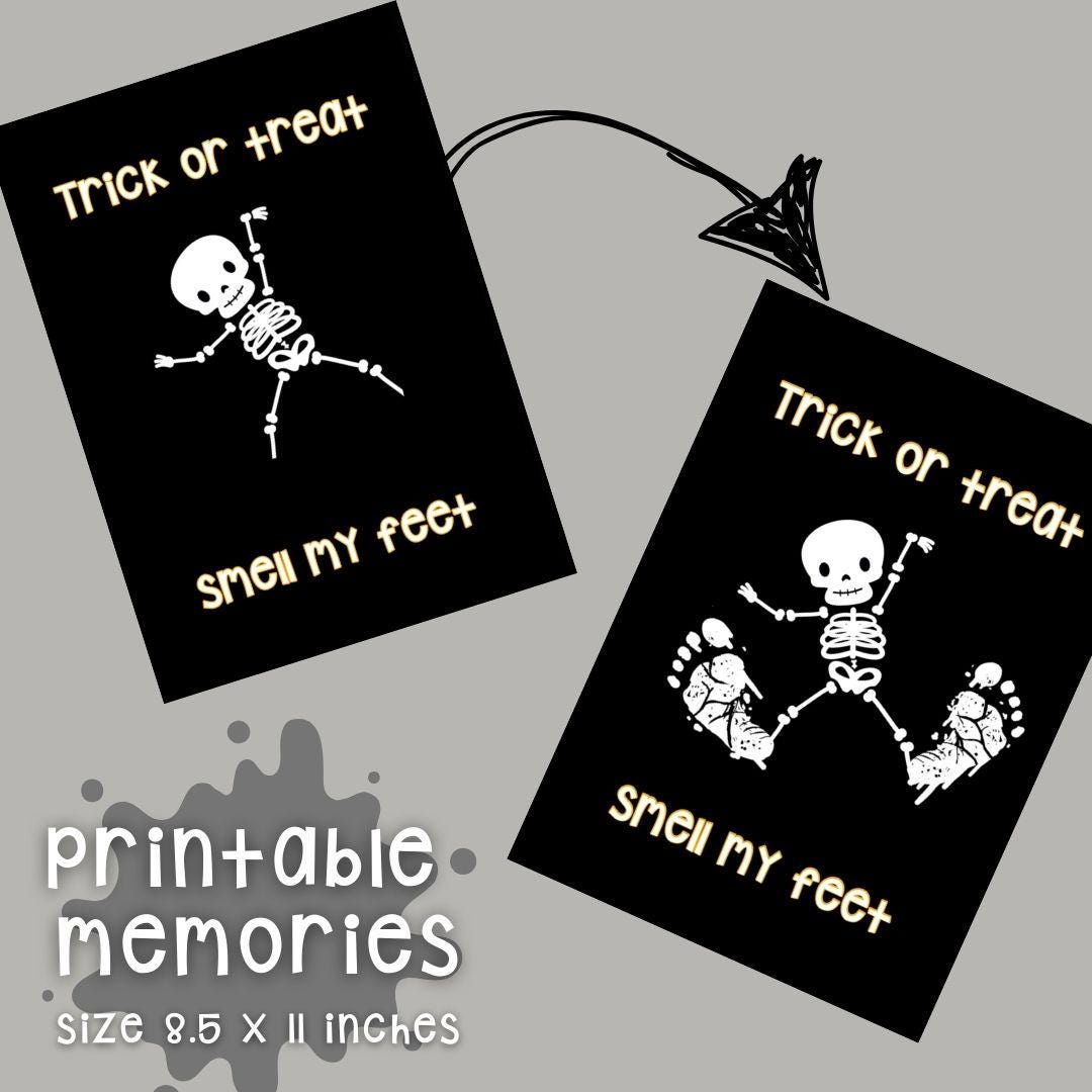 Skeleton Trick or Treat Craft, Smell My Feet Footprint Painting ...