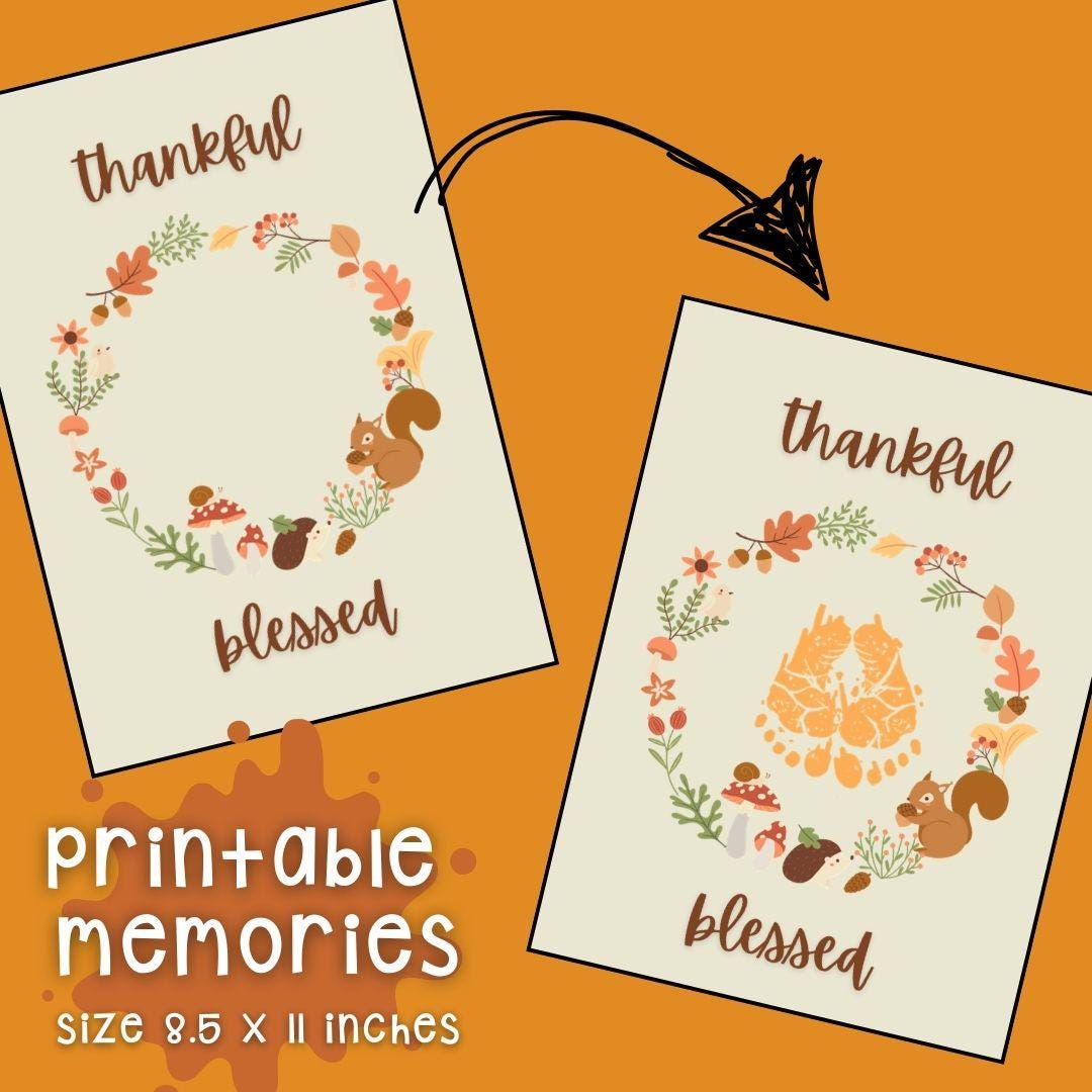 Fall Wreath Hand Print Art Craft for Kids Fall October Painting With ...