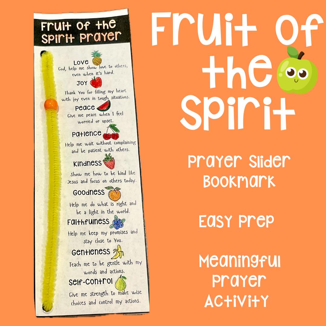 Fruit of the Spirit Prayer Bookmark, Slider Bookmark Craft, How to Pray ...