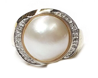 Mobe Pearl Ring - Etsy