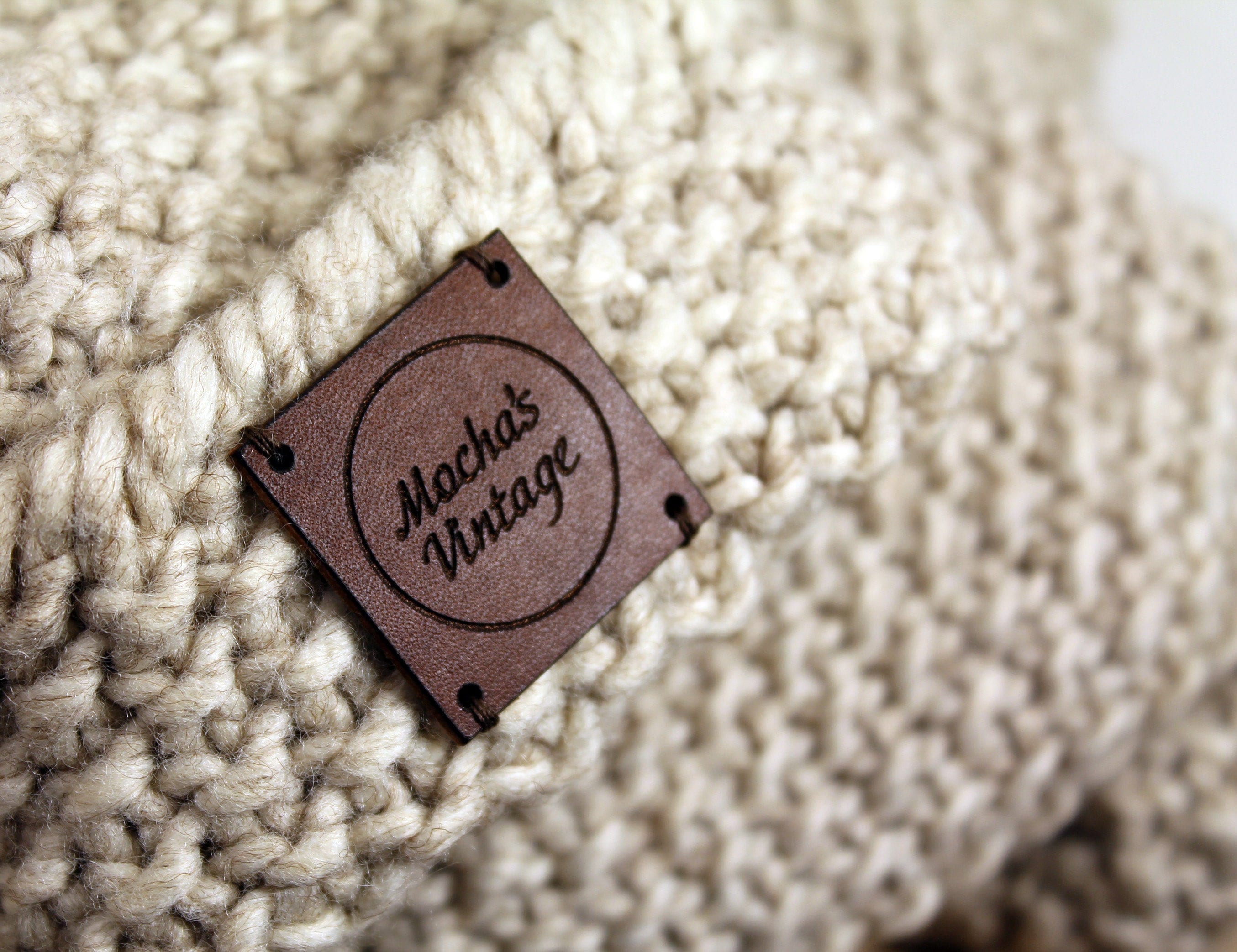 Personalized Knitting Labels Custom Leather Labels | Etsy Personalized Knitting Labels Custom Leather Labels | Etsy