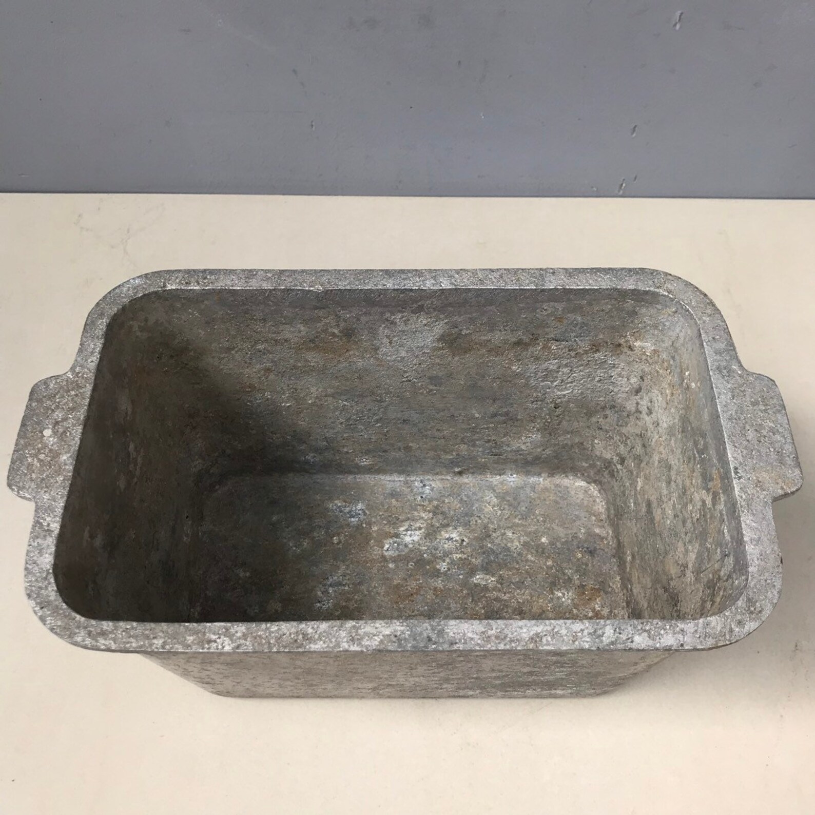 Vintage French Terrine Mold, Shabby Chic Silver Grey Metal Planter - Etsy