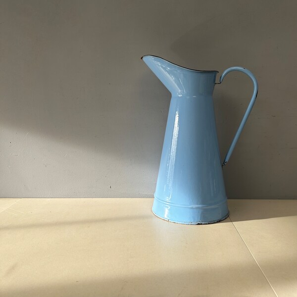 French Enamelware Pitcher - Etsy