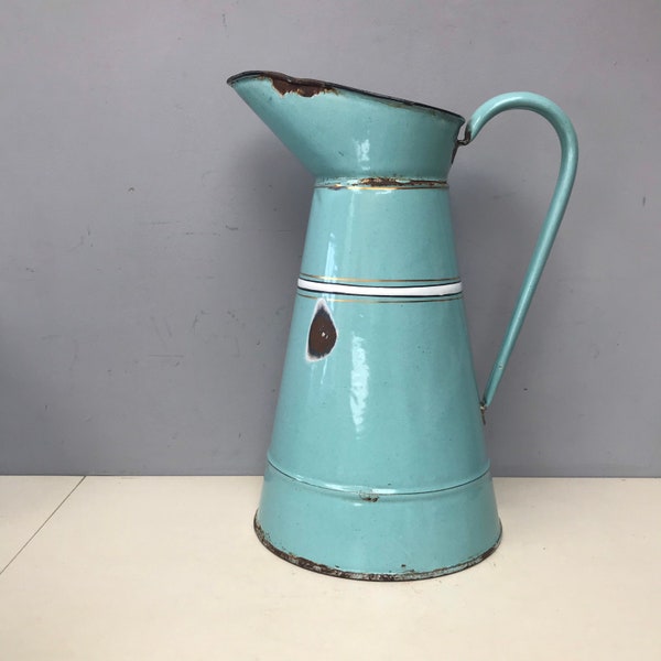 Antique Light Blue Pitcher - Etsy