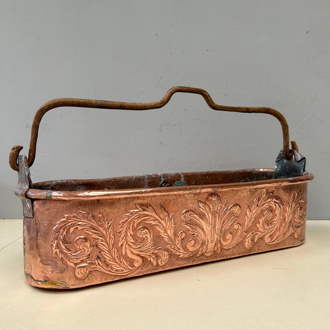 Spectacular Large Antique French Copper Fish Poacher, Kettle or ...
