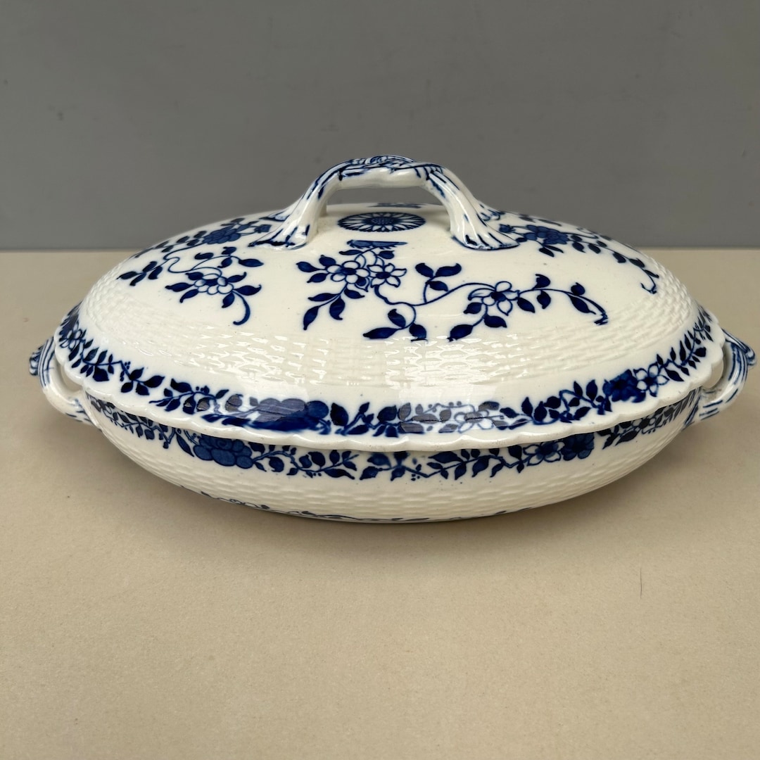 1885 Minton Gower Lidded Vegetable Oval Serving Dish Antique Tureen ...