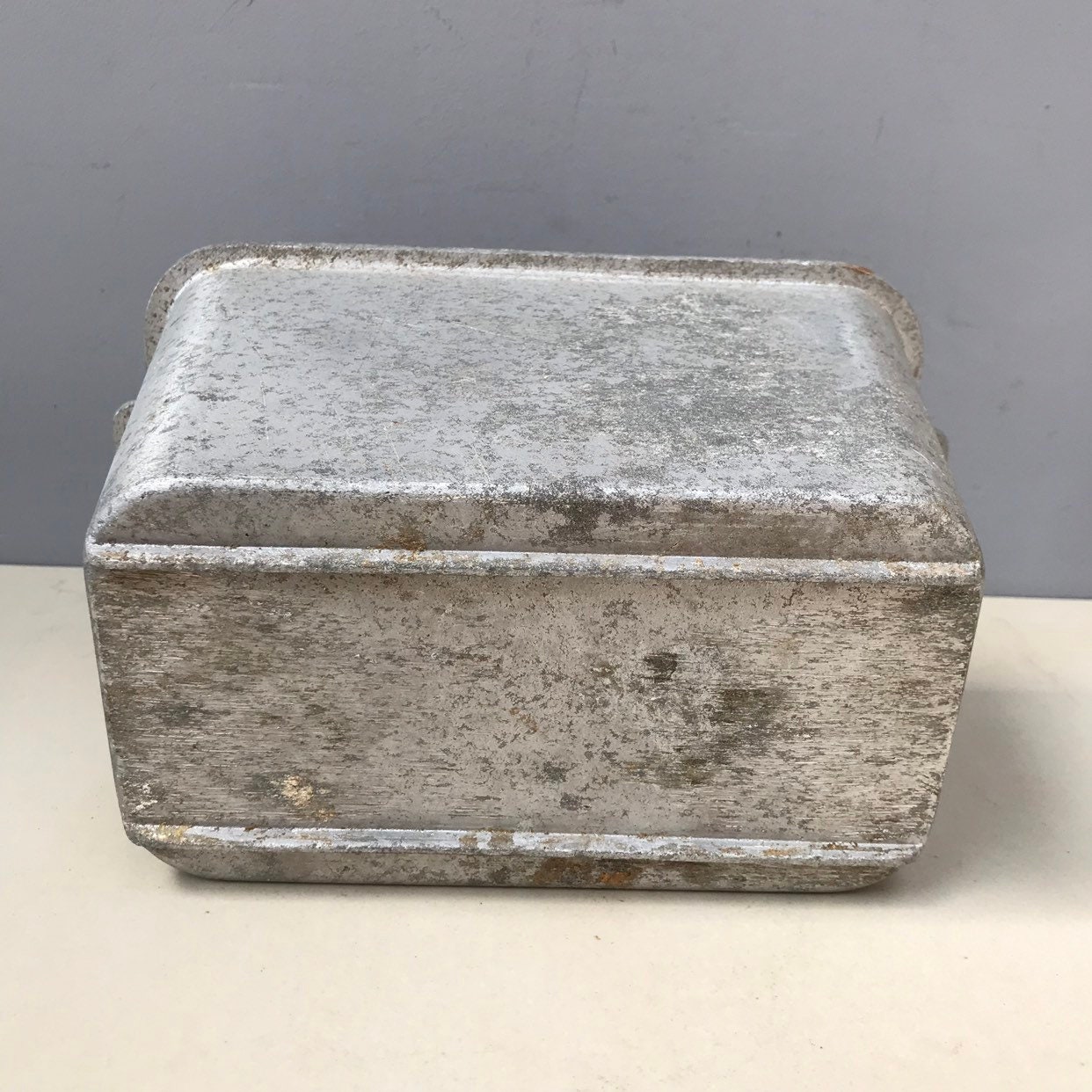 Vintage French Terrine Mold, Shabby Chic Silver Grey Metal Planter - Etsy