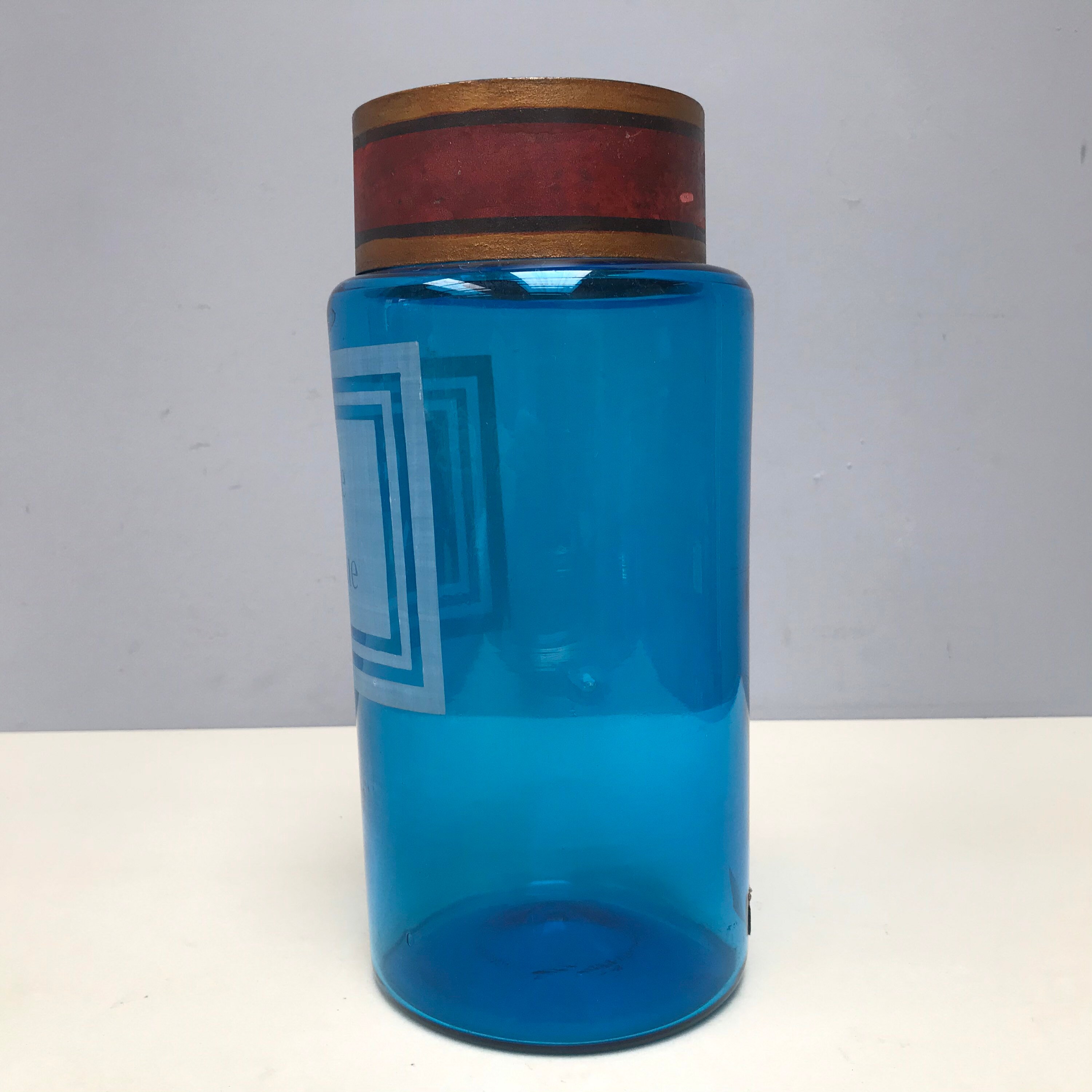Rare 9 Large Vintage French Blue Glass Apothecary Pharmacy | Etsy