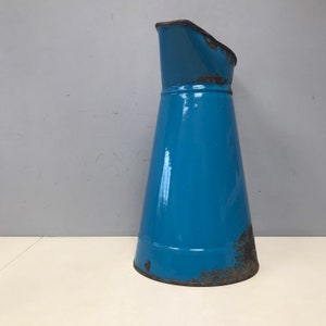 Vintage French Large Enamel Water Pitcher. Shabby Chic & Chippy ...