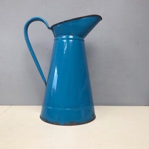 Vintage French Large Enamel Water Pitcher. Shabby Chic & Chippy ...