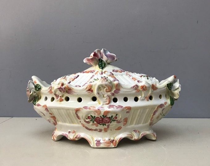 Bassano Italy Vintage Italian Porcelain Tureen. Ornate Soup Dish With ...