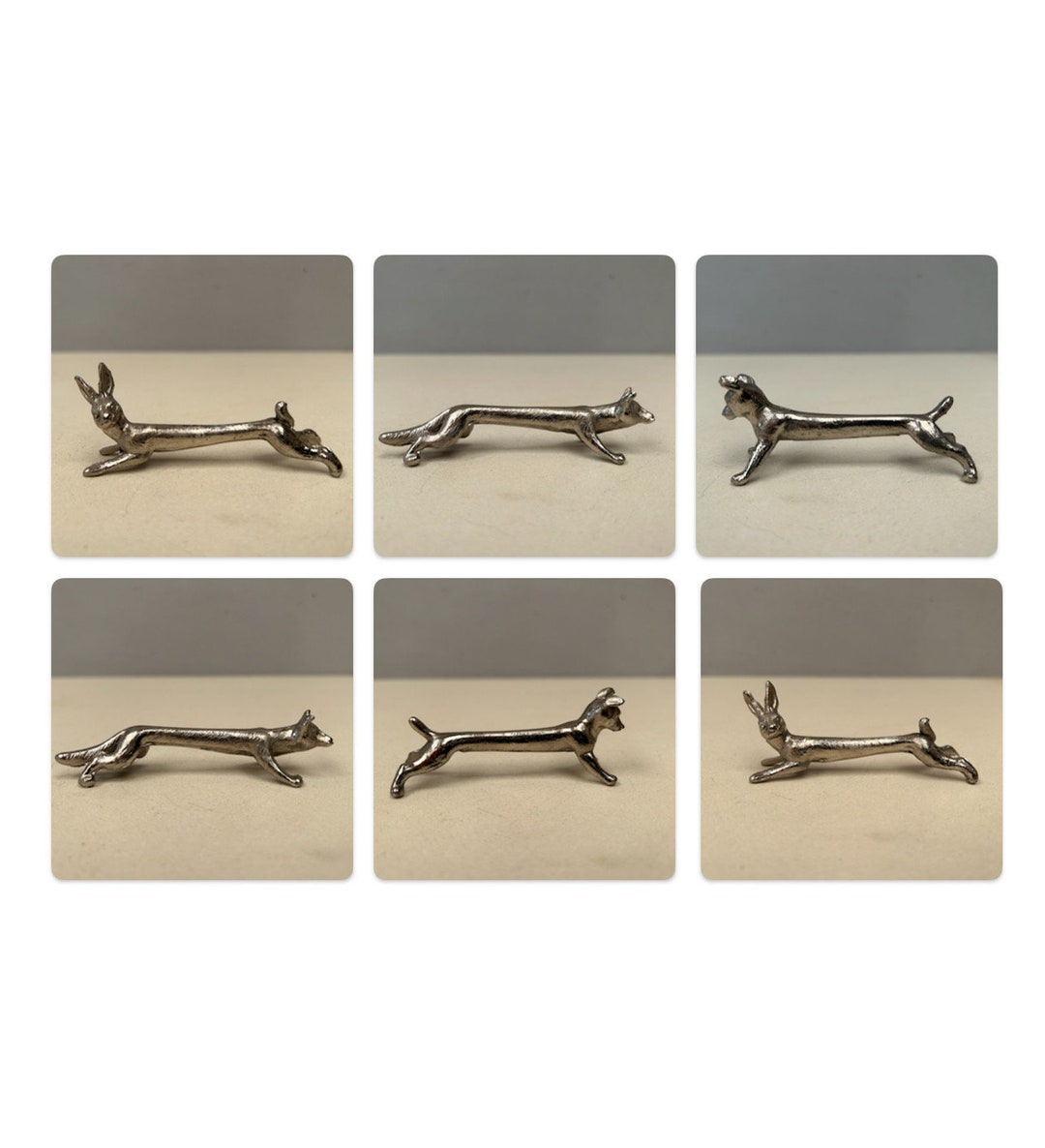 Set of 6 Vintage French Knife Rests Cutlery Holders Table Decorations ...