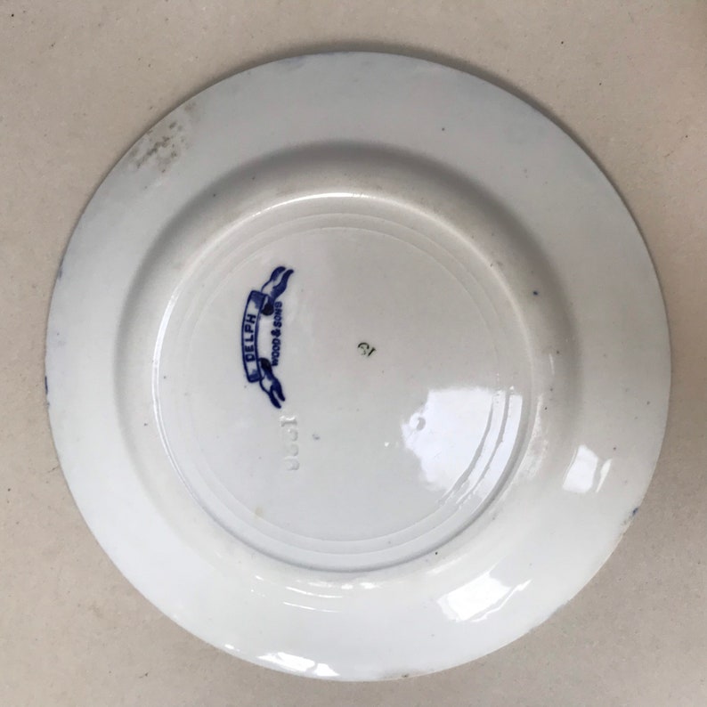 Pair of Antique Delph 1900s Small Plates by Wood and Sons | Etsy