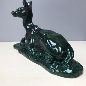 S R Bonome Paris Large Ceramic Resting Deer Sculpture. - Etsy