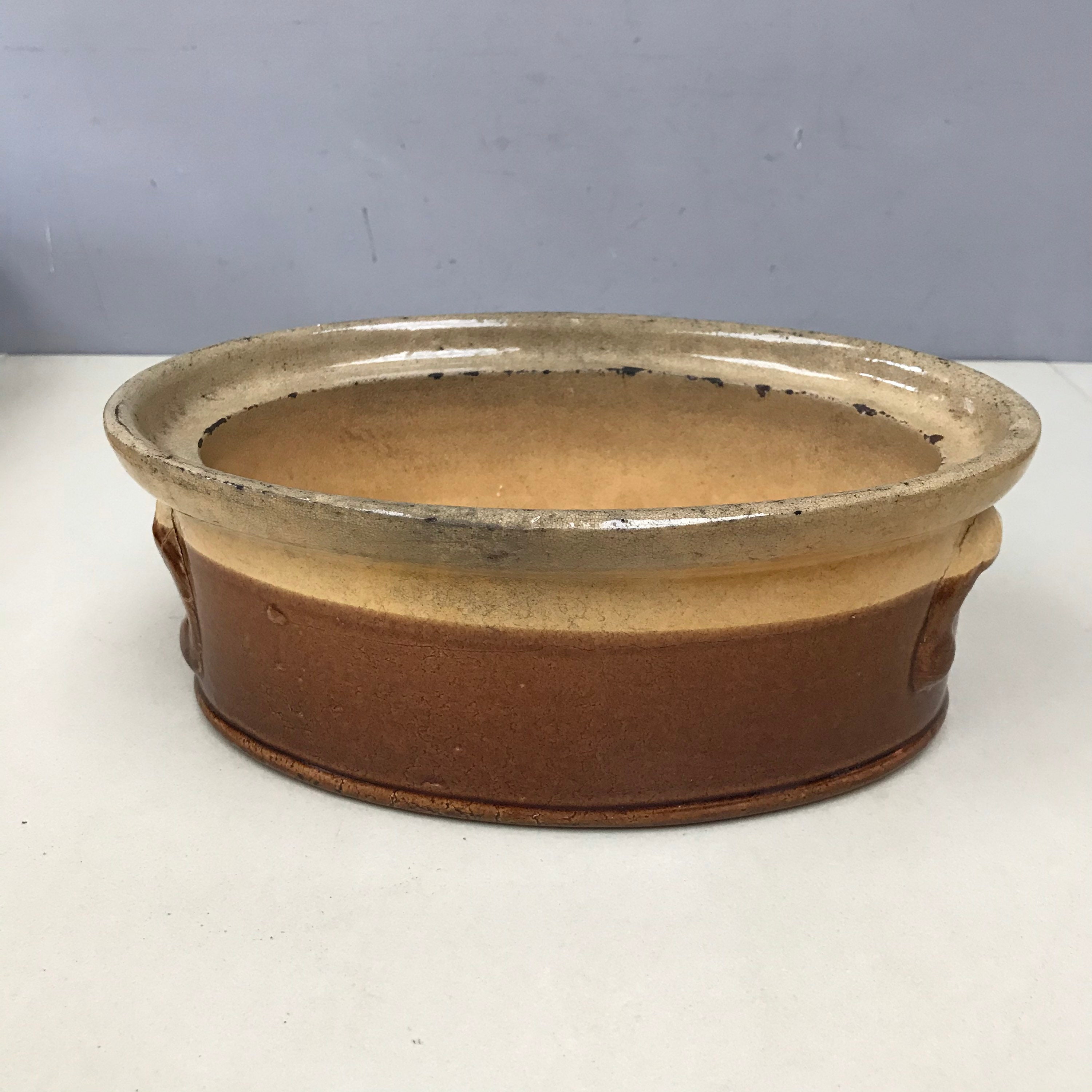 Antique French Oval Stoneware Cooking Pot. Perfect Jardiniere. | Etsy