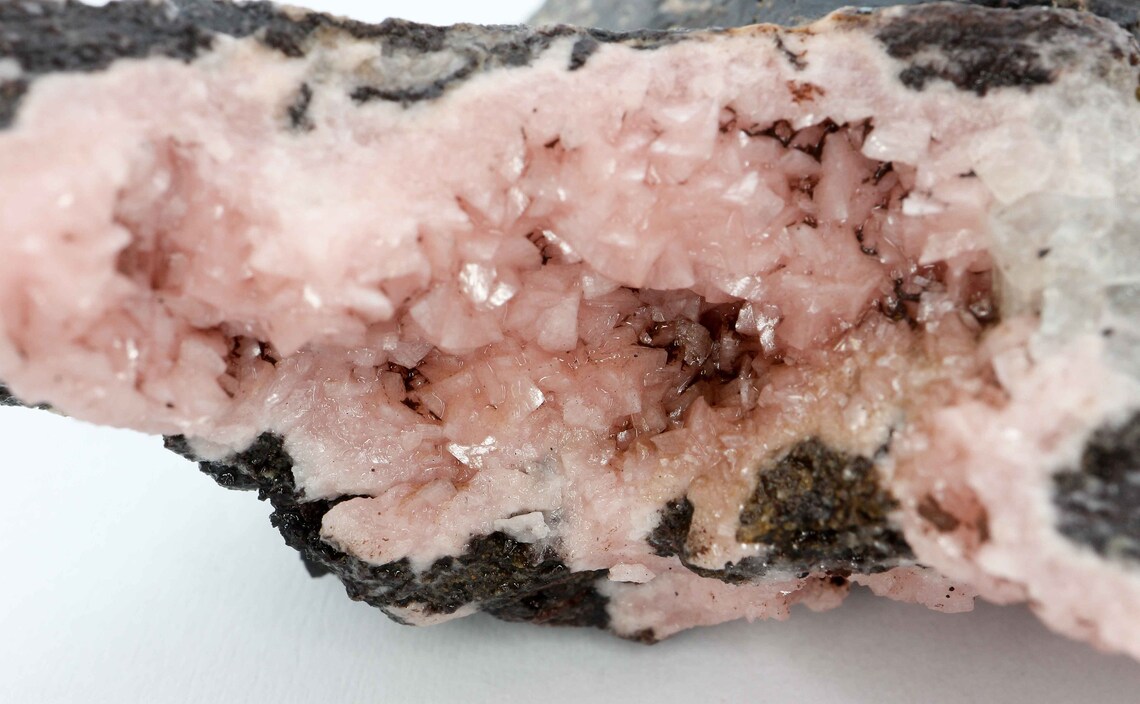 Rhodochrosite Rhombs on Manganese Wessels Mine South Africa - Etsy