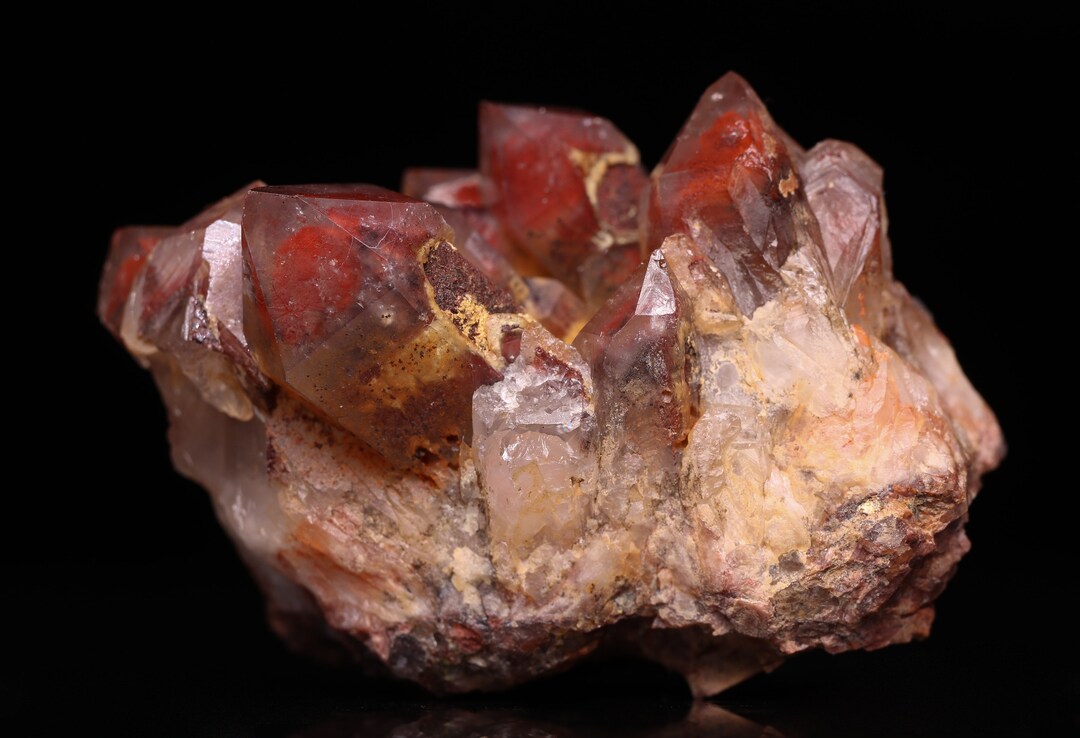 Red Hematite in Quartz Cluster Miniature, Orange River Area, Karas ...