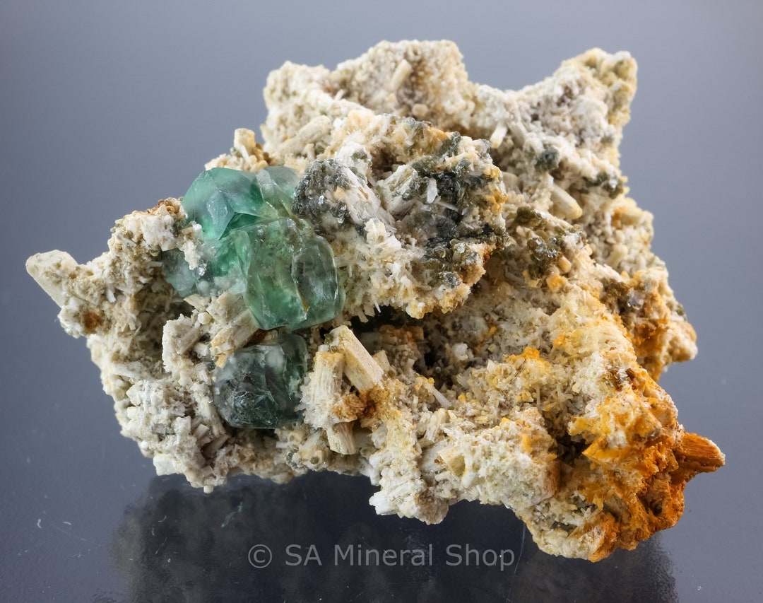 Fluorite on Feldspar, Erongo, Namibia - Etsy