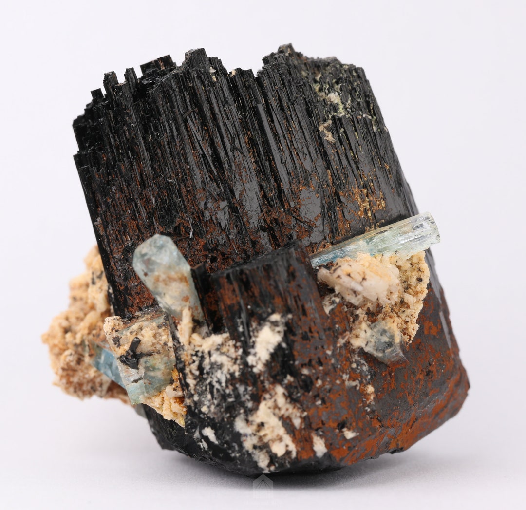 Feldspar on Aquamarine on Schorl, Erongo Mnt Region, Namibia - Etsy
