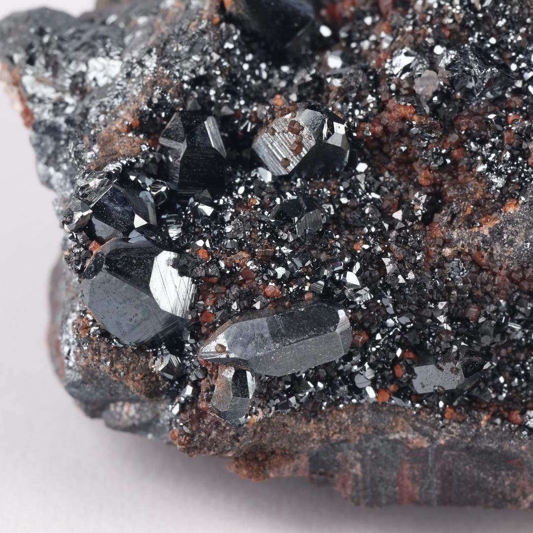 Hematite, Hausmannite & Andradite on Matrix, N'chwaning II, Kalahari ...