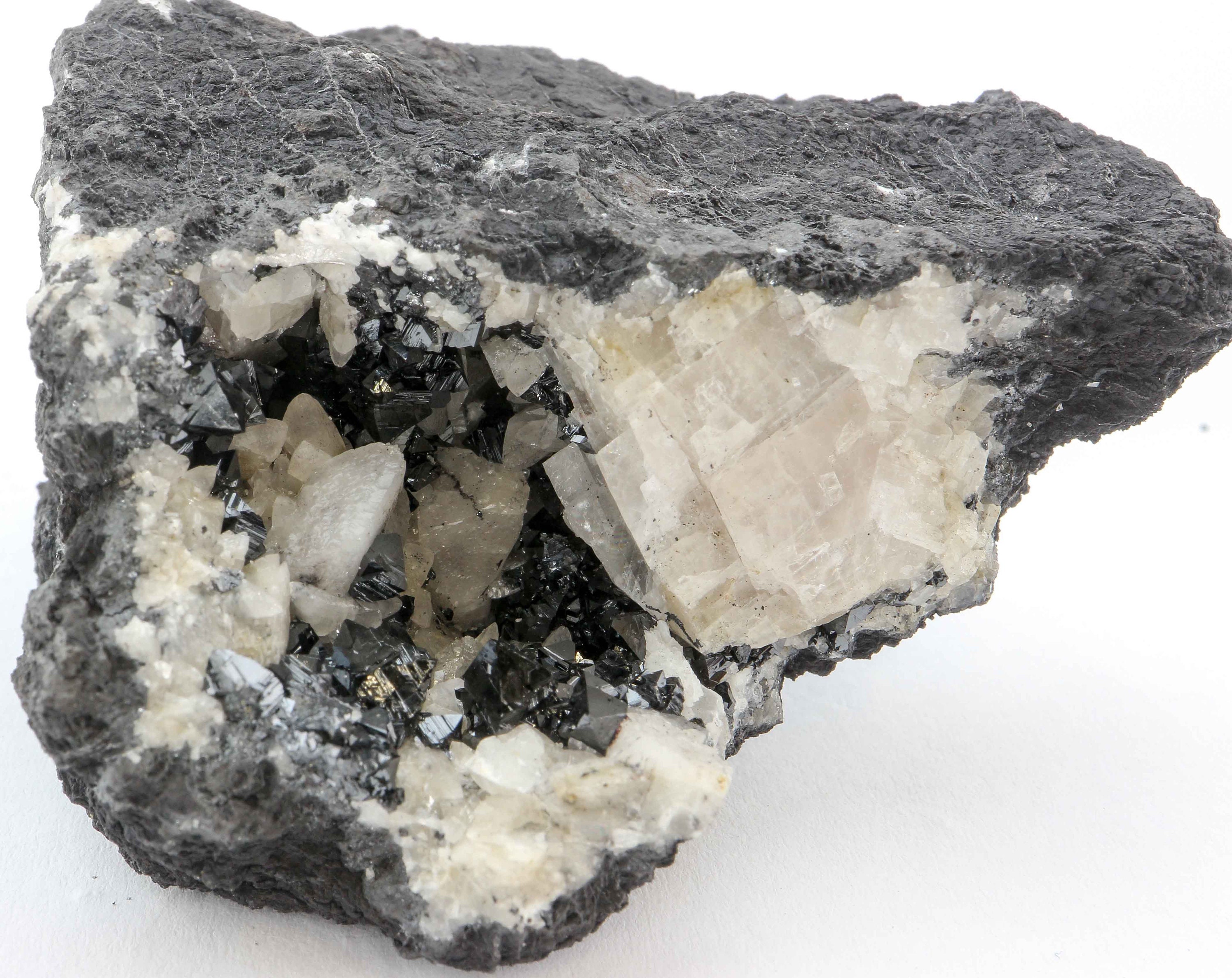 Calcite and Hausmannite In a Vug N'Chwaning II South | Etsy