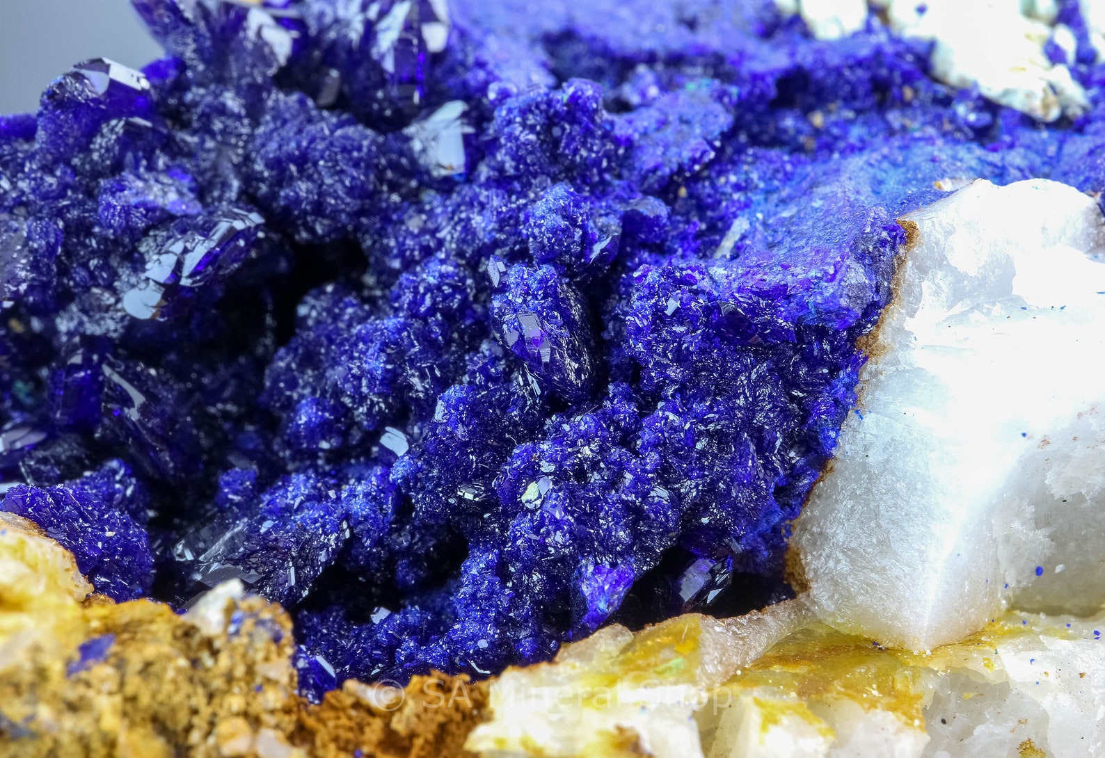 Azurite in Quartz Vug, Tschudi Mine, Namibia - Etsy