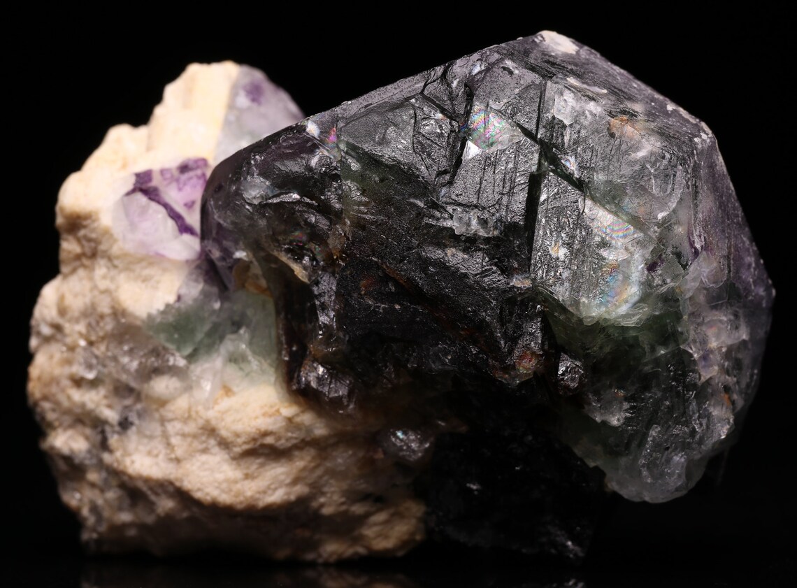 Fluorite, Schorl on Feldspar, Erongo Mnt Region, Namibia - Etsy