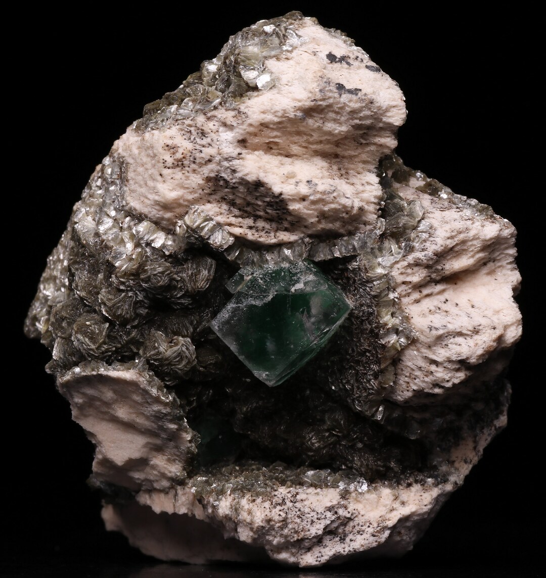 Fluorite, Muscovite on Feldspar, Erongo Mnt Region, Namibia - Etsy