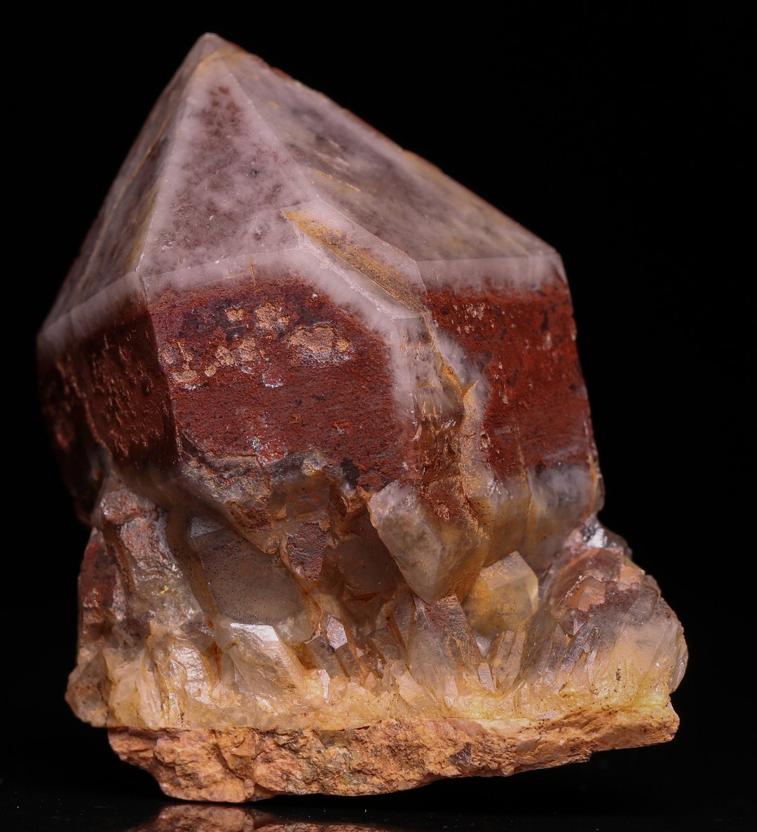 Red Hematite in Quartz on Matrix, Orange River Area, Northern Cape ...